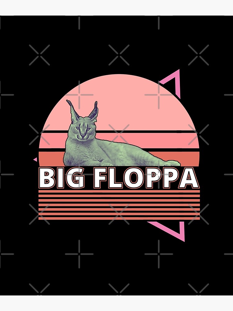 Lámina fotográfica «Big Floppa Big Meme Gato Caracal Retro» de ...