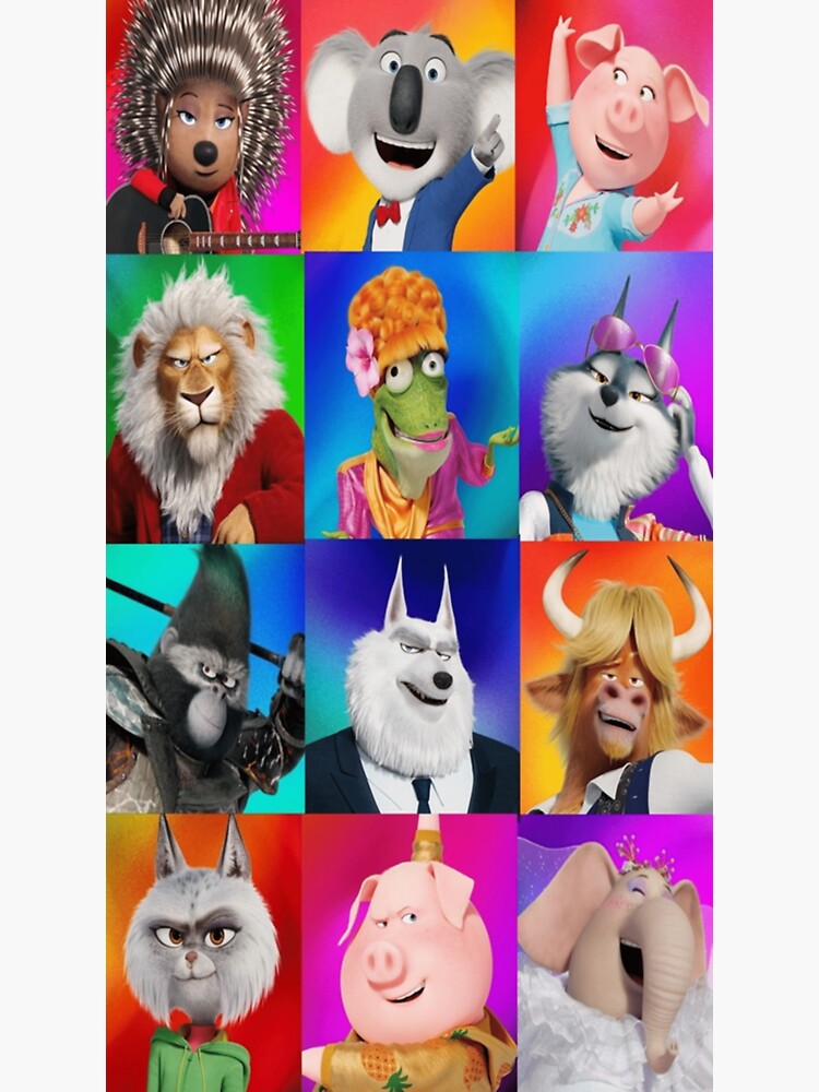 "Characters from the movie Sing 2 Poster" Sticker for Sale by ...