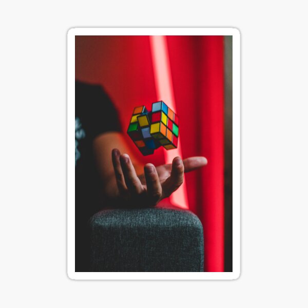 "Rubix Cube Art" Sticker for Sale by NERDDZ | Redbubble