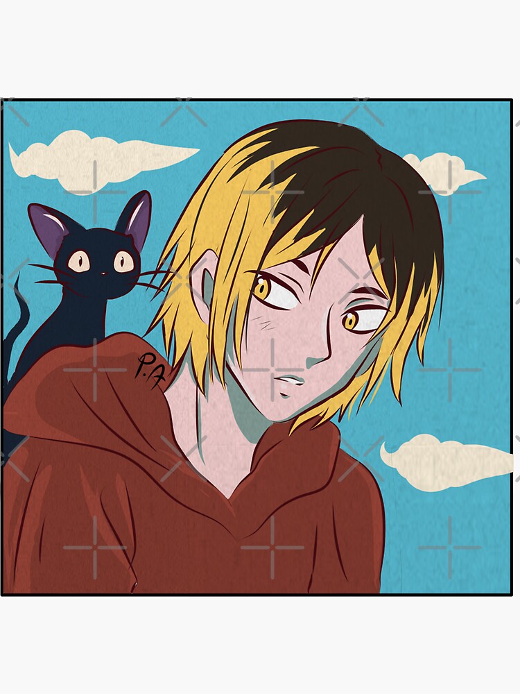 "Kenma merch,Haikyuu merch,coolT-shirt" Sticker for Sale by CocktailD ...
