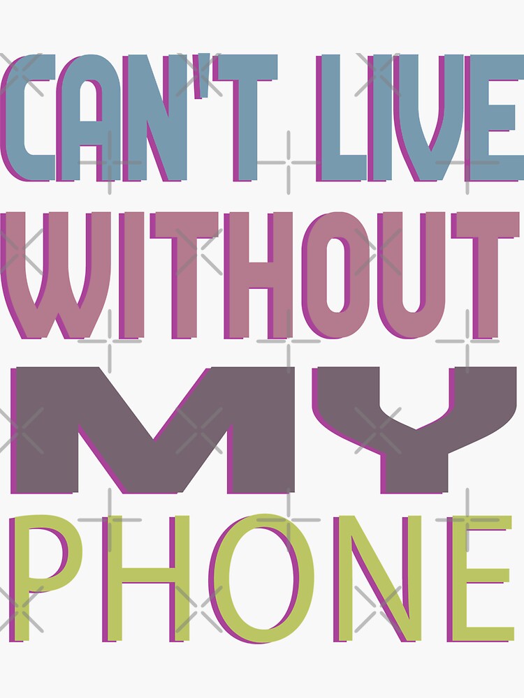 "Mobile Phone Addiction" Sticker for Sale by SydneyLoving | Redbubble