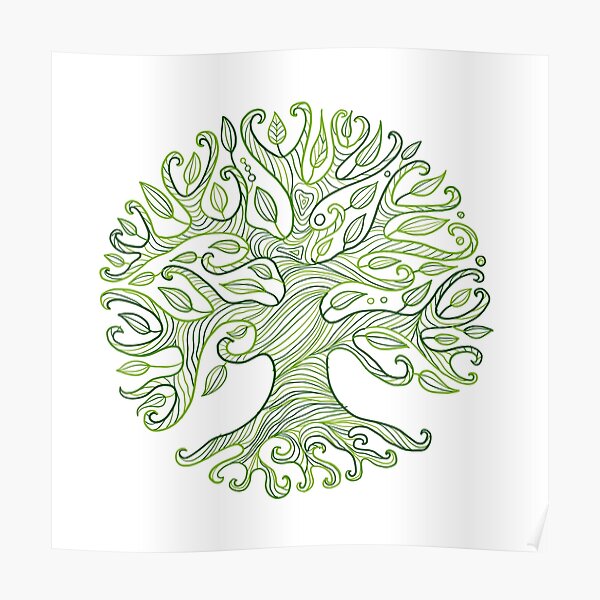 "Art tree with roots" Poster for Sale by Kudryashka | Redbubble