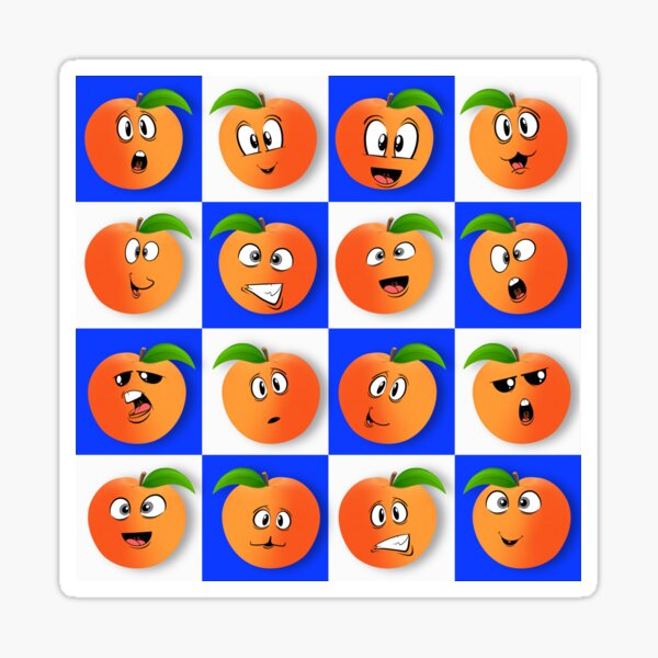 "Cute Peach expressions" Sticker for Sale by TipTopTapo | Redbubble