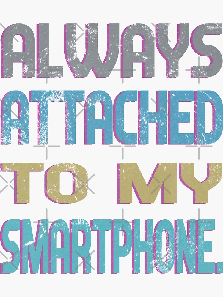 "Mobile Phone Addiction" Sticker for Sale by SydneyLoving | Redbubble