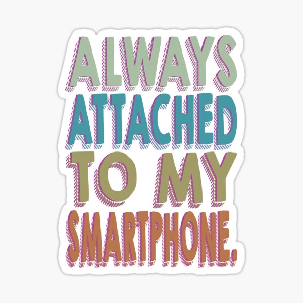 "Mobile Phone Addiction" Sticker for Sale by SydneyLoving | Redbubble
