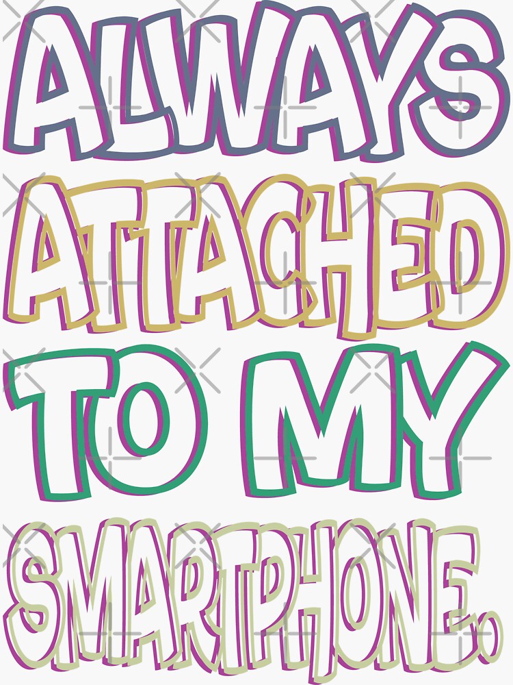 "Mobile Phone Addiction" Sticker for Sale by SydneyLoving | Redbubble