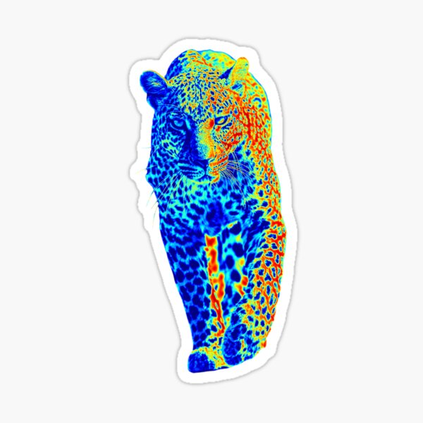 "Leopard Heatmap - Big Cat" Sticker for Sale by DazArtDesigns | Redbubble