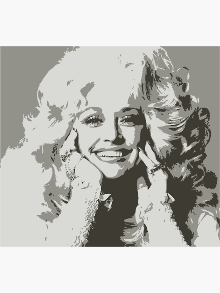 "dolly parton illustration ,dolly parton art and designs " Sticker for ...