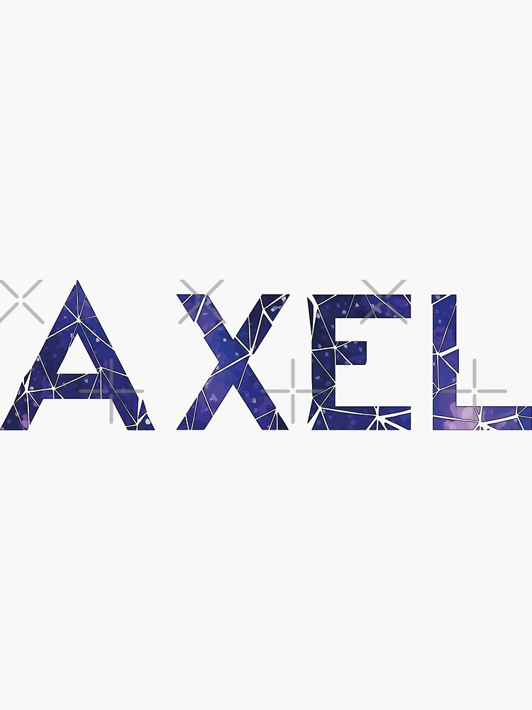 "AXEL Name I - My name is AXEL - typography name - Galaxy Vibe" Sticker ...