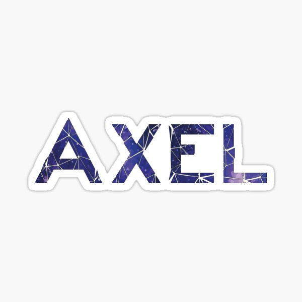 "AXEL Name I - My name is AXEL - typography name - Galaxy Vibe" Sticker ...