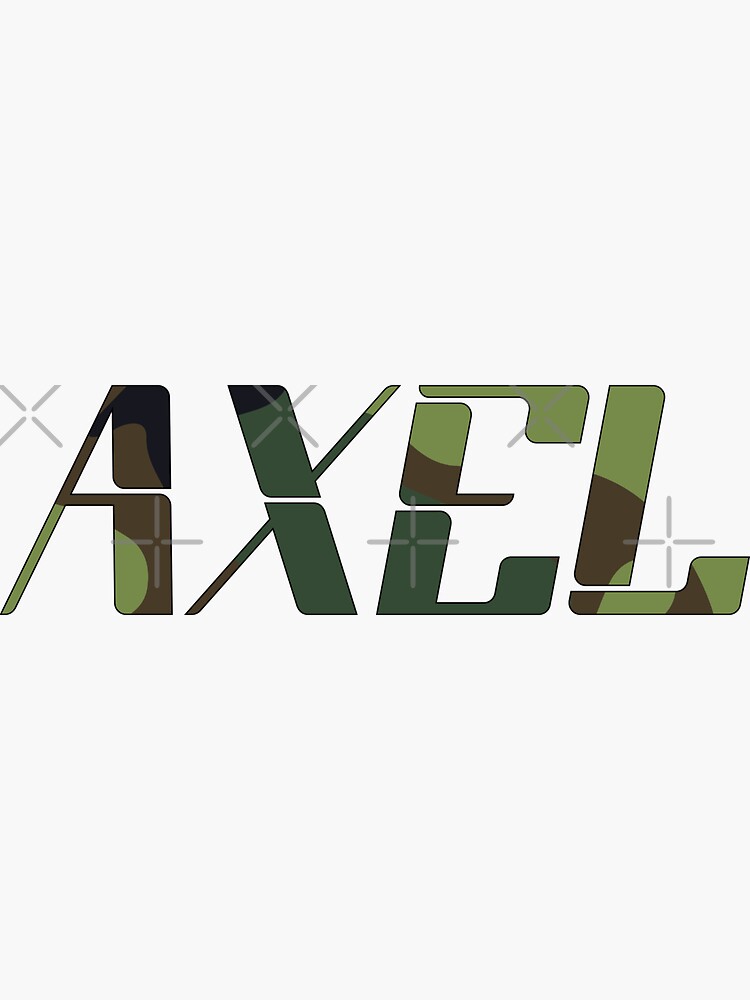 "AXEL Name III - My name is AXEL - typography name - Camo Vibe" Sticker ...