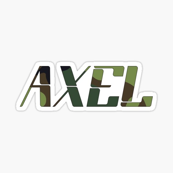 "AXEL Name III - My name is AXEL - typography name - Camo Vibe" Sticker ...