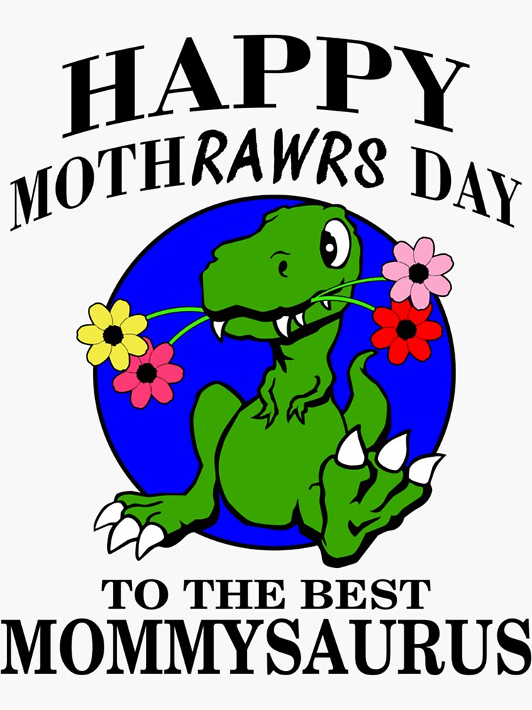 Pegatina «MOMMYSAURUS LINDA MAMÁ MADRE REX DINOSAURIO DÍA DE LA MADRE ...