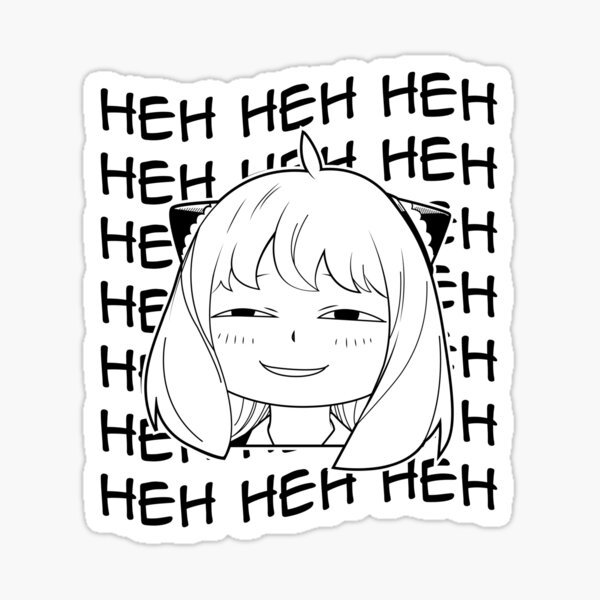 "Vintage Spy X Family Anya Forger HEH" Sticker for Sale by FanBehavior ...