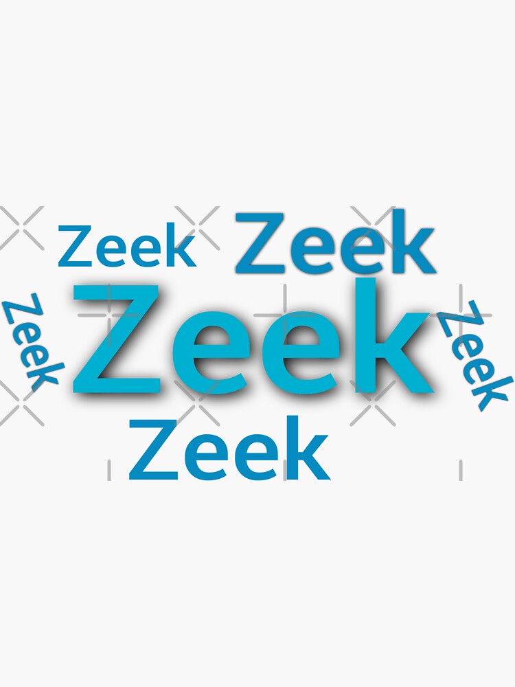 "Zeek Zeek Zeek Zeek Zeek Zeek" Sticker for Sale by Mohammad-kh | Redbubble