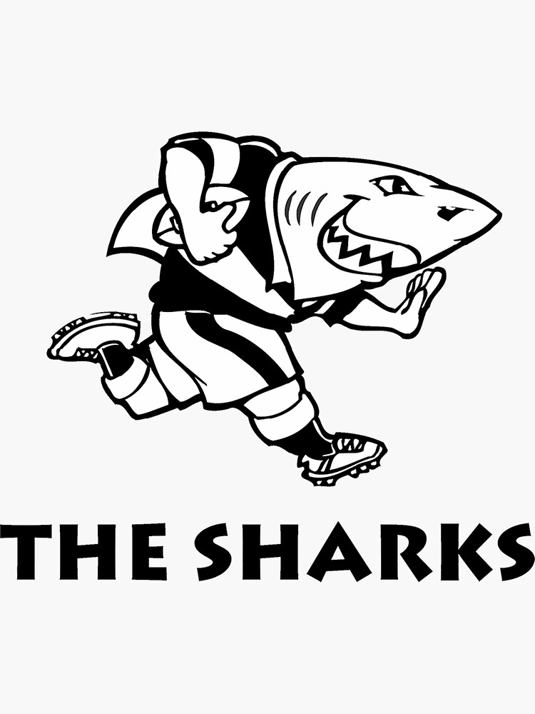 "The sharks rugby supporter gear" Sticker for Sale by Xhamela | Redbubble