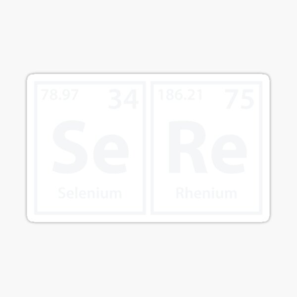 "Sere (Se-Re) Periodic Elements Spelling" Sticker by cerebrands | Redbubble