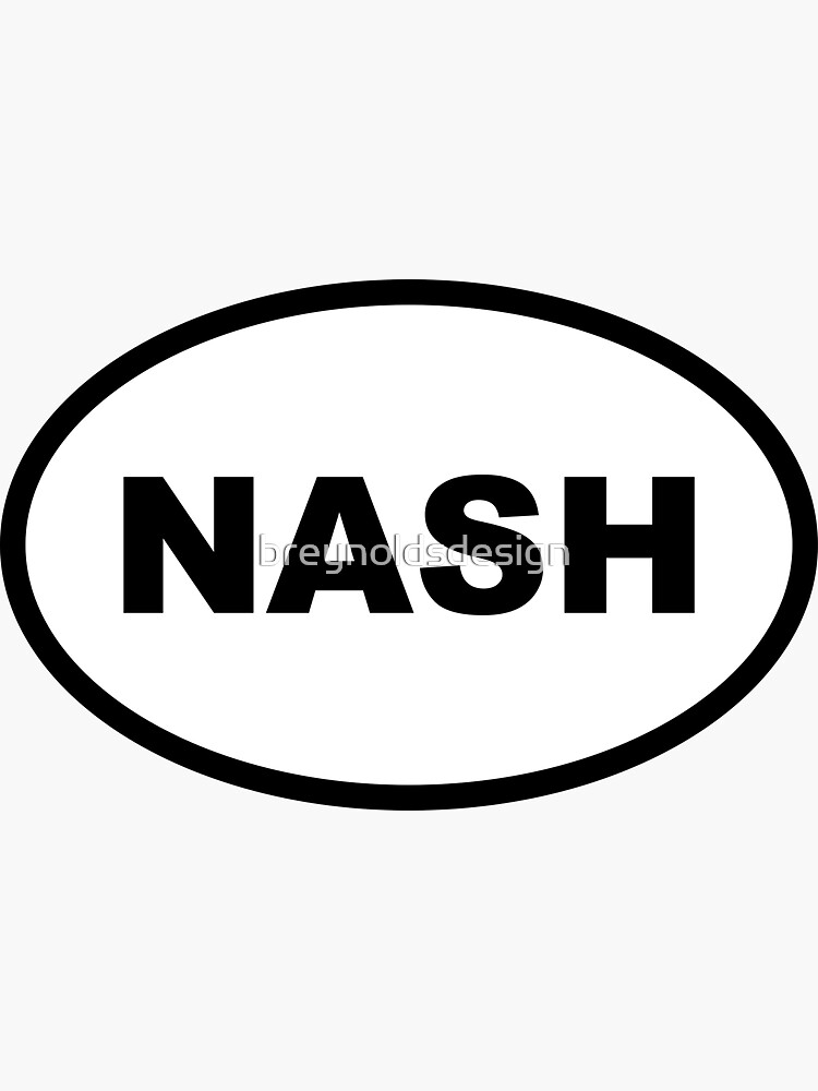 "Nash - Nashville - Tennessee" Sticker for Sale by breynoldsdesign ...