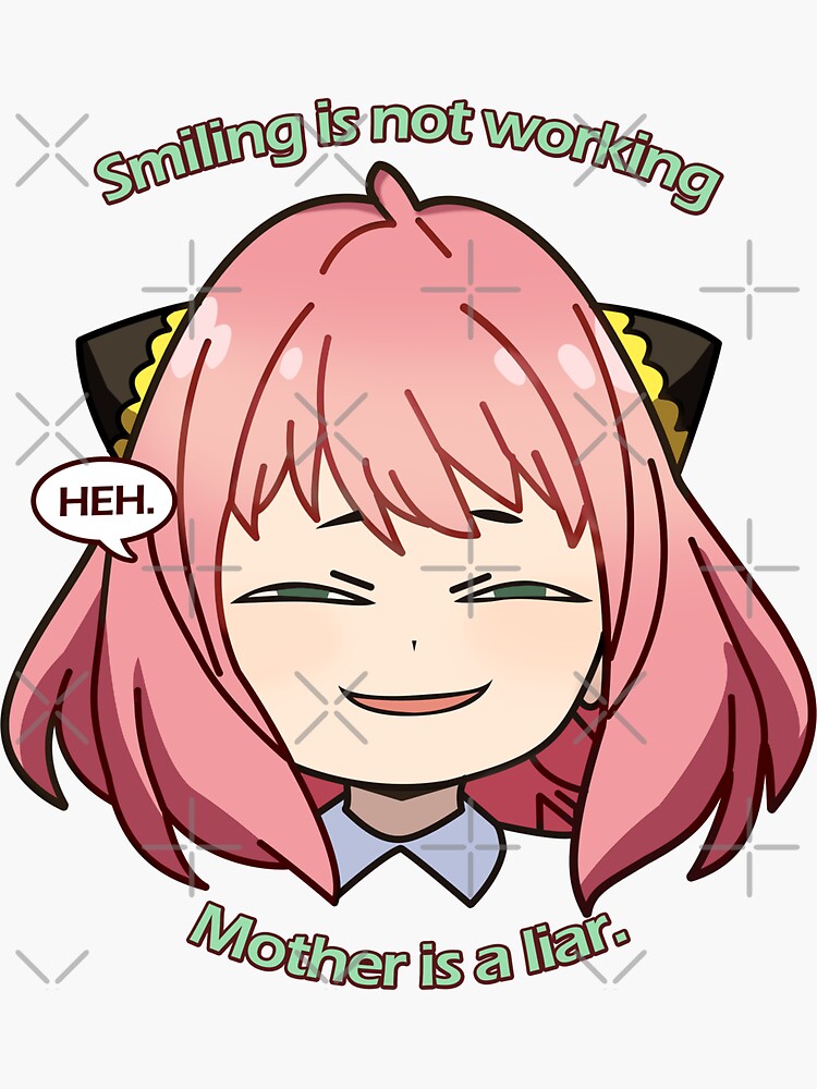 "Anya Forger Spy X Family - Anya HEH" Sticker for Sale by hazelsolomon ...