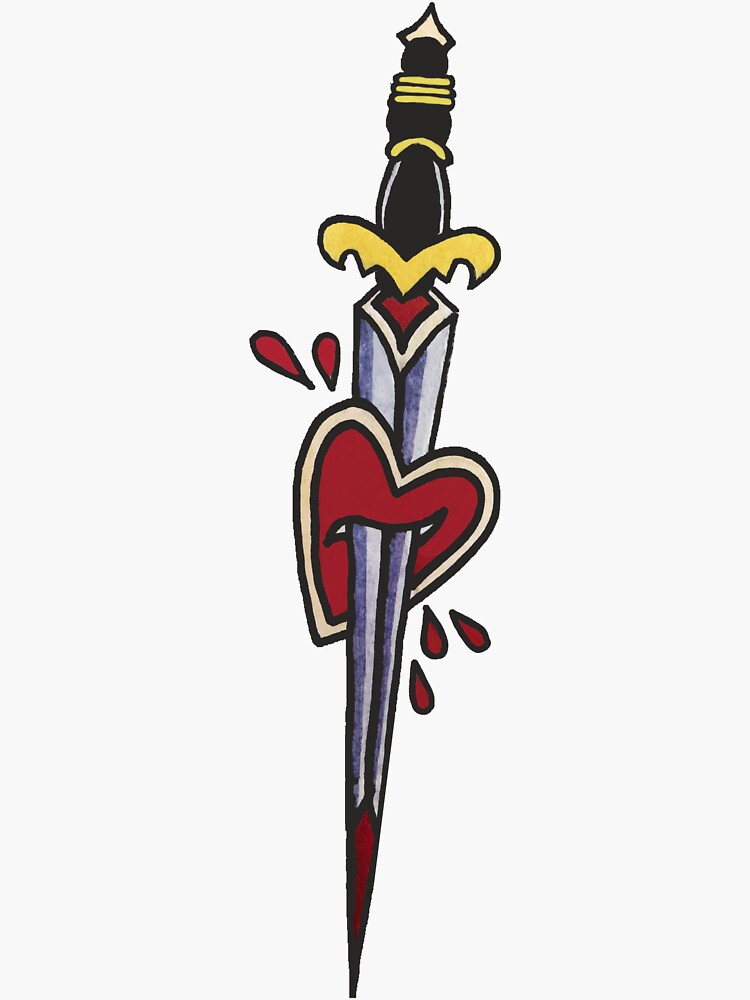 "Dagger to the Heart" Sticker for Sale by gracerae | Redbubble