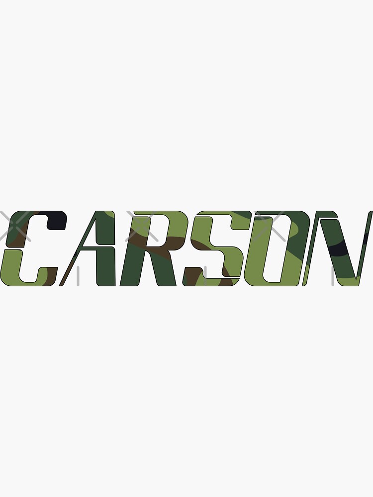 "CARSON Name III - My name is CARSON - typography name - Camo Vibe ...