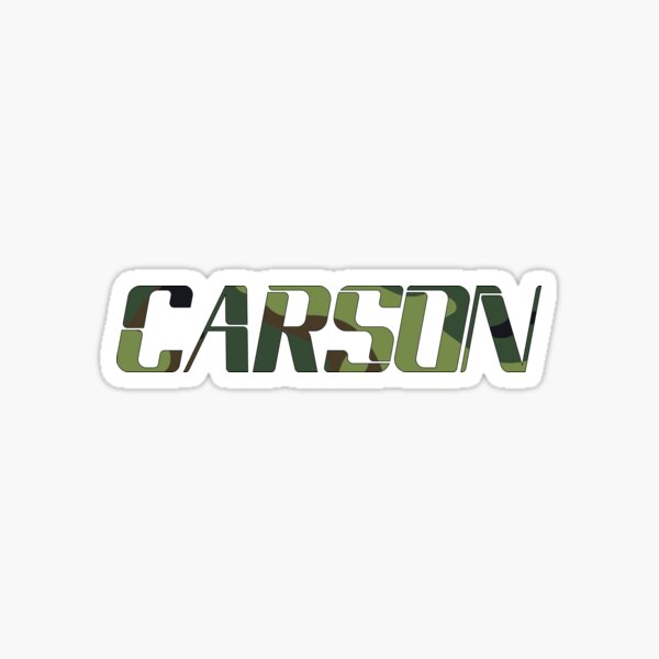 "CARSON Name III - My name is CARSON - typography name - Camo Vibe ...