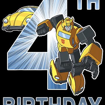 "Transformers Bumblebee 4th Birthday" Sticker for Sale by ...