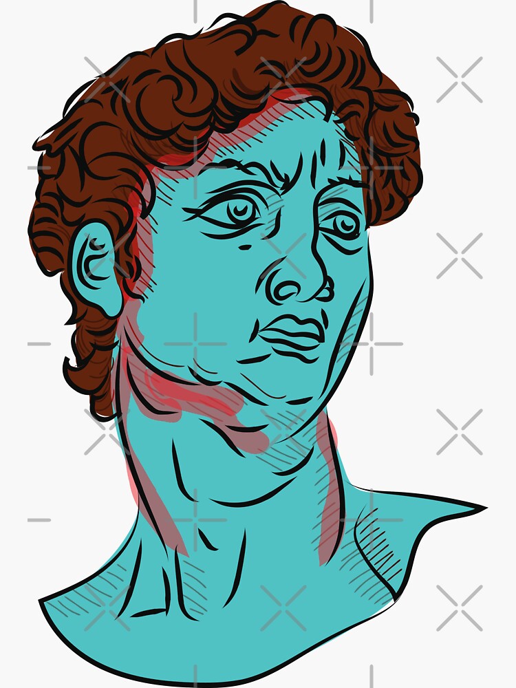 "David of Michelangelo " Sticker for Sale by kartickdutta101 | Redbubble