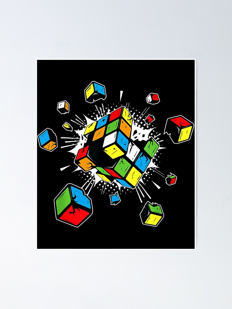 "Exploding rubix rubiks rubics cube present gift" Poster for Sale by ...