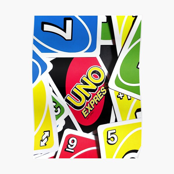"Uno Express Colorful Playing Cards Pattern" Poster for Sale by Doide ...
