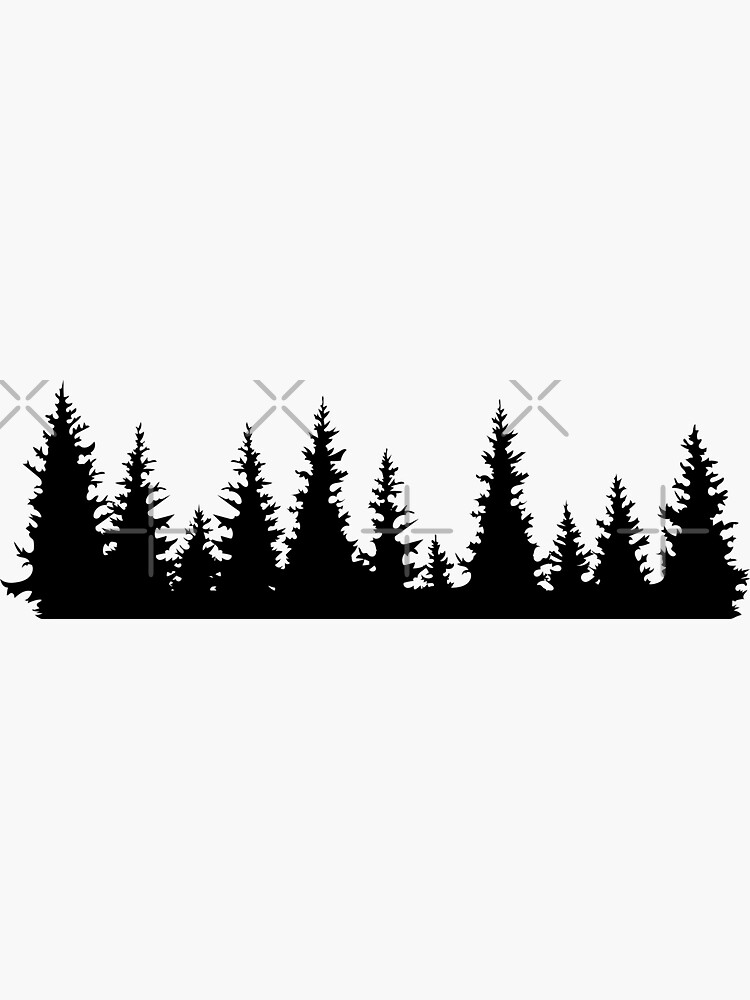 "Fir trees" Sticker for Sale by leewarddesign | Redbubble