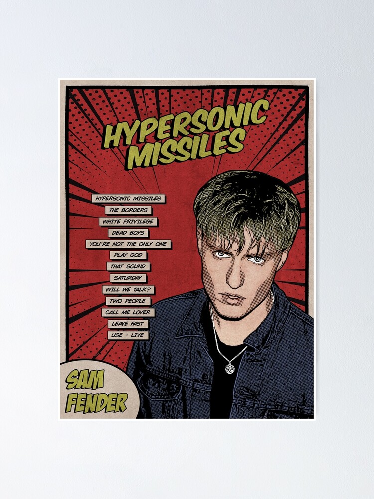 "Hypersonic Missiles Sam Fender" Poster for Sale by arlou | Redbubble