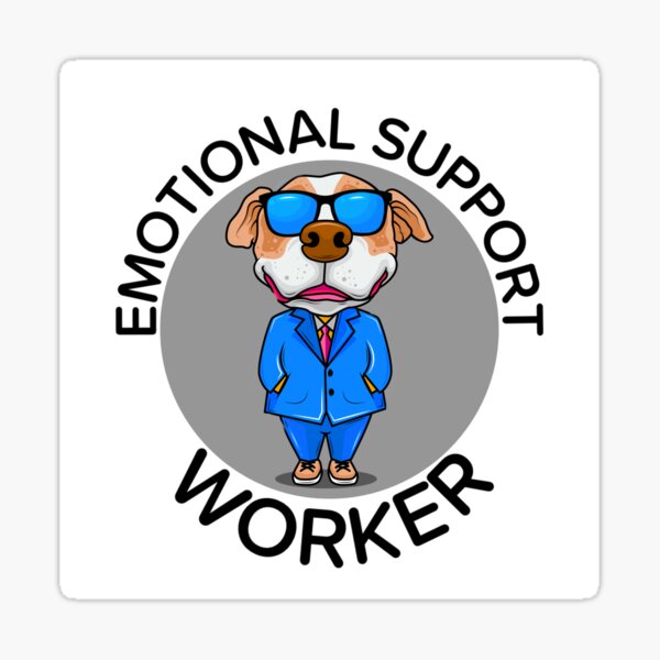 "Emotional Support Worker" Sticker for Sale by enigma3a | Redbubble