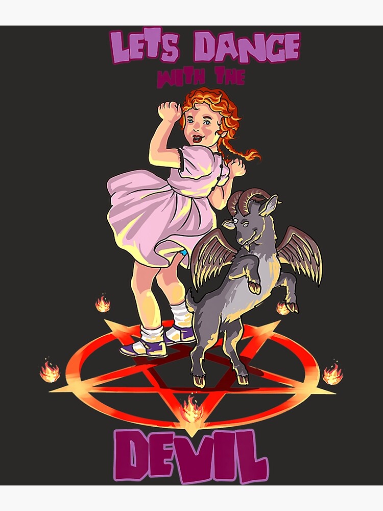 "Satanic Baphomet Pentagram Let's Dance with the Devil " Poster for ...