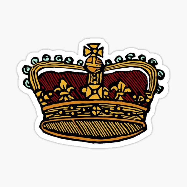 "ROYAL CROWN" Sticker for Sale by michoh | Redbubble