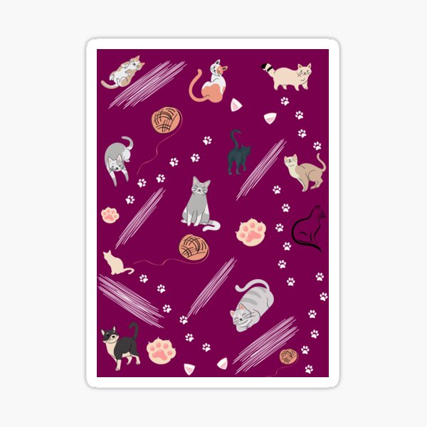 "Cats" Sticker for Sale by TheChopchopShop | Redbubble
