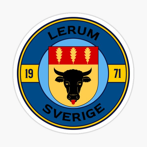 "Lerum, Sverige - Black font" Sticker for Sale by PosiDesigns | Redbubble
