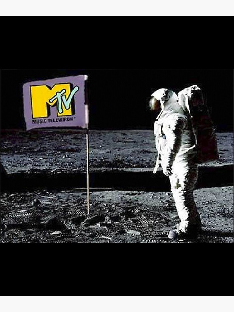 "MTV Man On The Moon Logo Flag Graphic" Poster for Sale by contentcassock5 | Redbubble