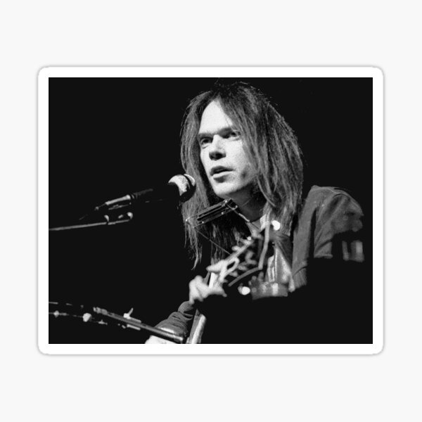 "neil young" Sticker for Sale by aduggenq | Redbubble