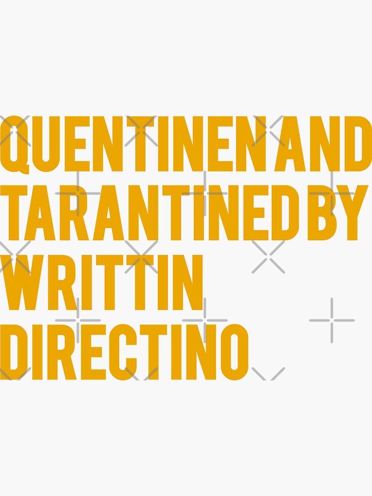 "Quentin Tarantino Titles " Sticker for Sale by wilddress | Redbubble