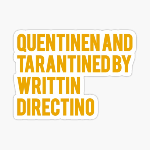 "Quentin Tarantino Titles " Sticker for Sale by wilddress | Redbubble
