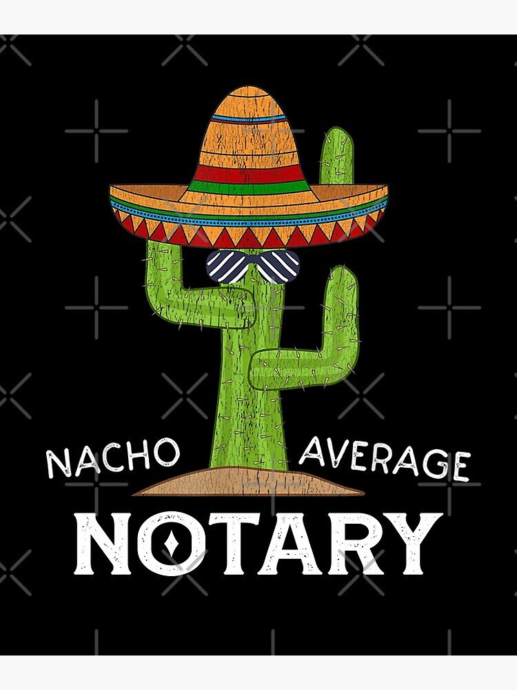 "Fun Funny notary Humor Gifts, Funny Cactus illustration distressed ...