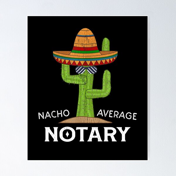 "Fun Funny notary Humor Gifts, Funny Cactus illustration distressed ...