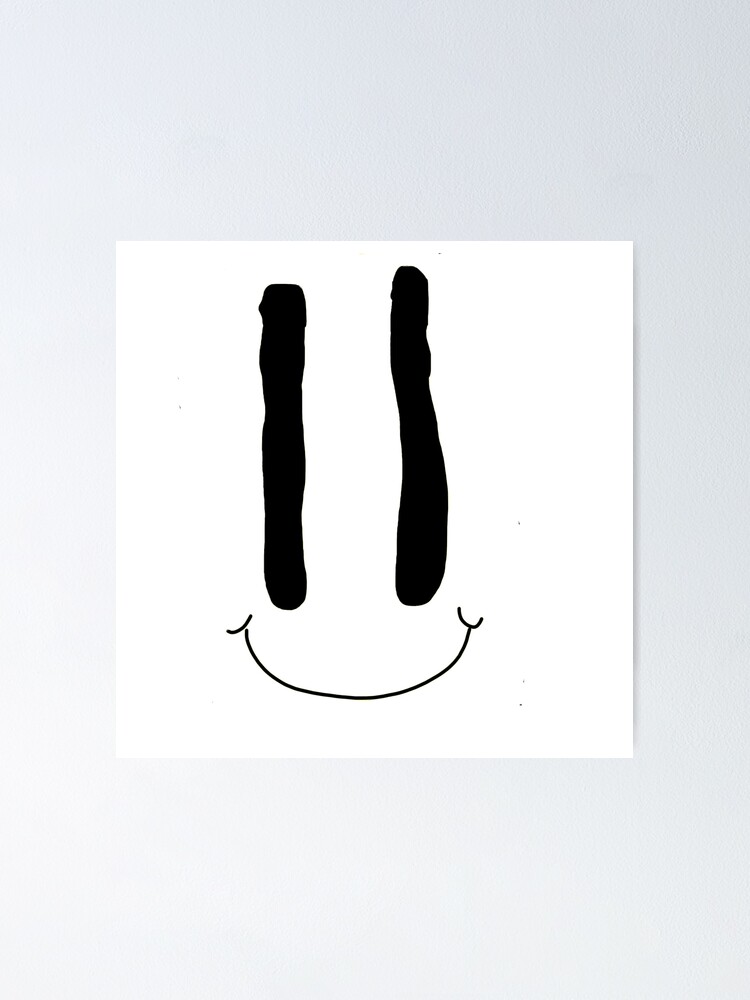 "smiley with long-long eyes 2" Poster for Sale by derevce12 | Redbubble