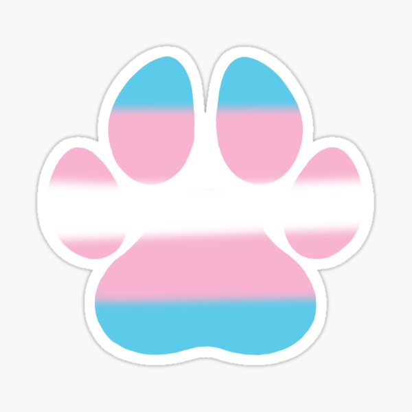 "Transgender Pride paw print" Sticker for Sale by Lexie-bear | Redbubble