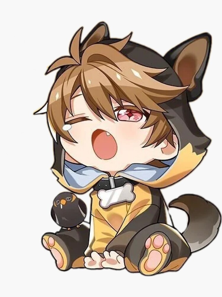 "Luke Pearce - Tears Of Themis - Chibi Yawning " Sticker for Sale by ...