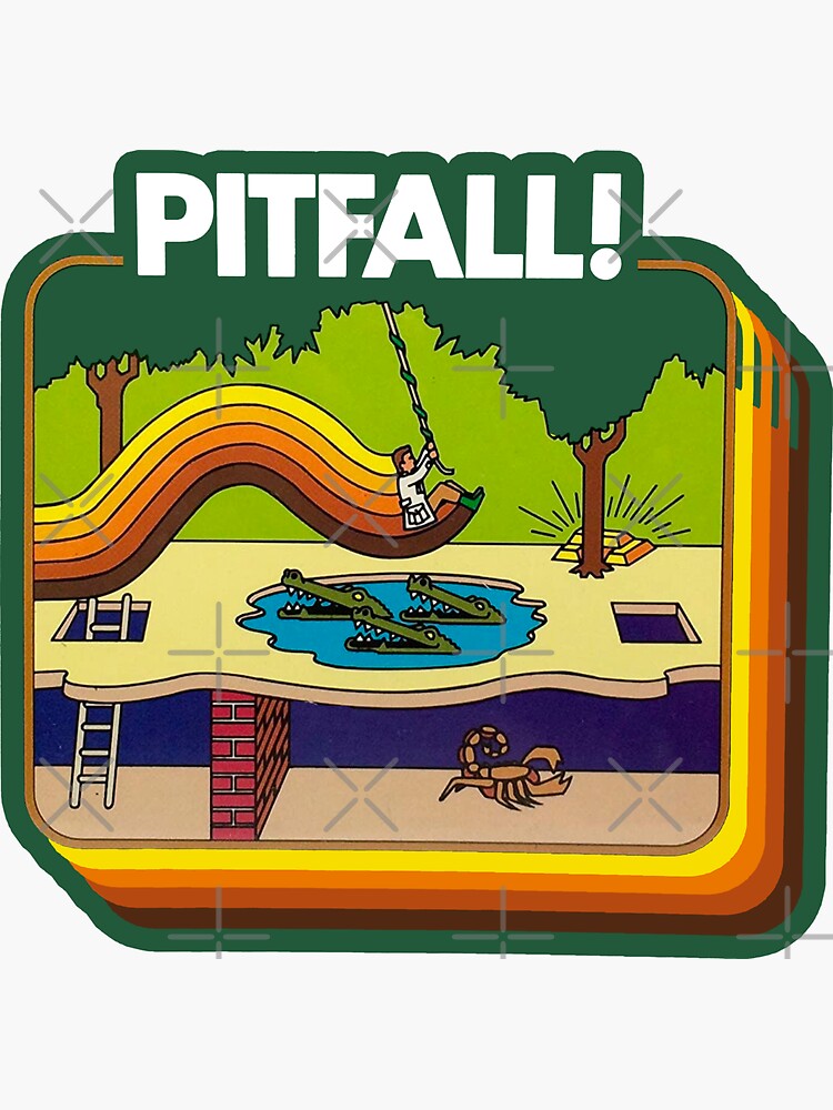 "Pitfall" Sticker for Sale by PixelBuilder | Redbubble