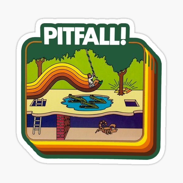 "Pitfall" Sticker for Sale by PixelBuilder | Redbubble
