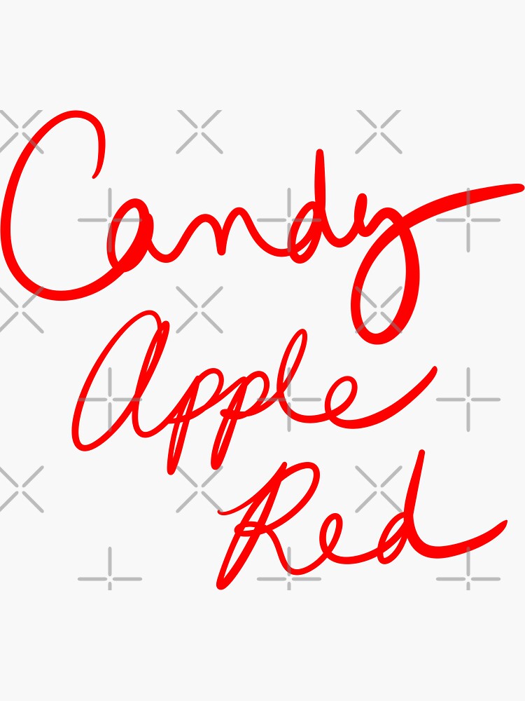 "Candy Apple Red/Rosso Mela Caramella" Sticker for Sale by abeink ...
