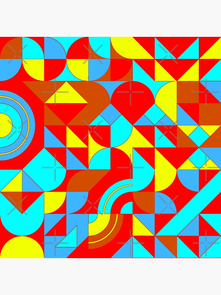 "geometric colorful patterns conceptual Art - Abstract Neo Geo graphic ...
